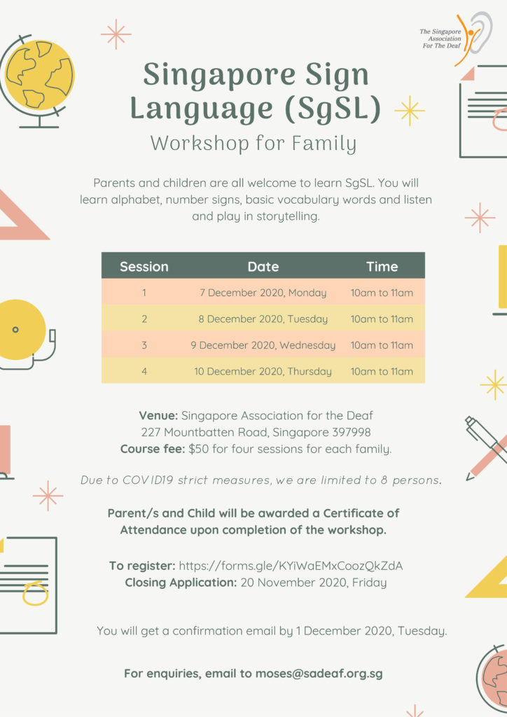 SgSL Workshop for Families and Teens – The Singapore Association for ...