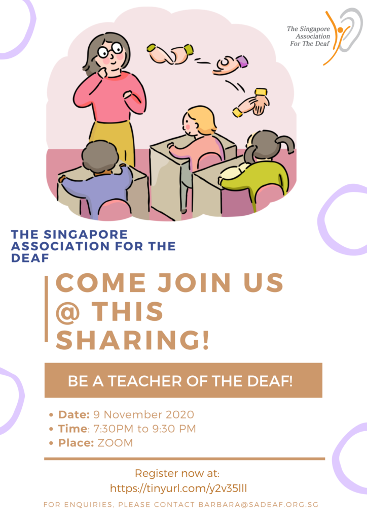 Be a Teacher of the Deaf! – The Singapore Association for the Deaf