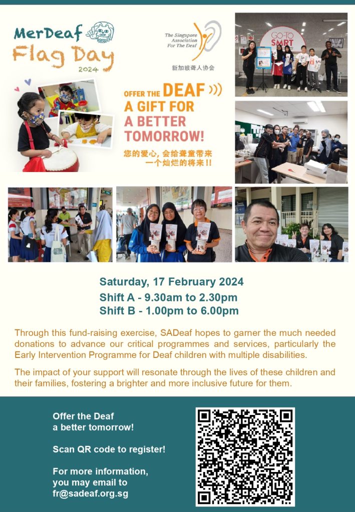 Merdeaf Flag Day 17 Feb 2024 – The Singapore Association for the Deaf